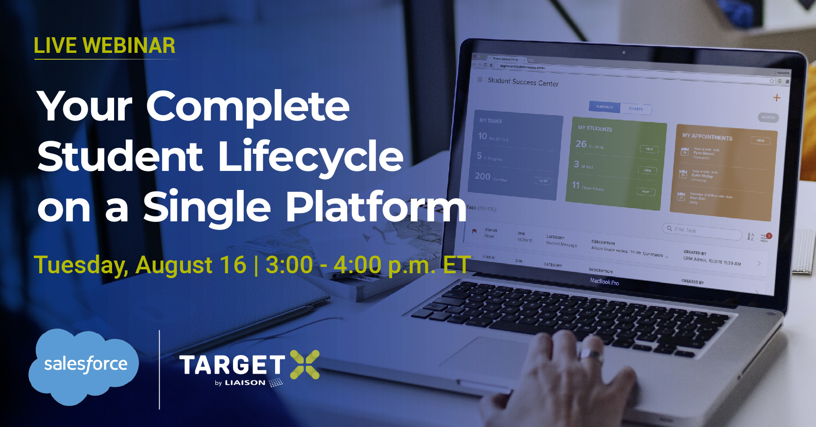 Student Lifecycle on a Single Platform Webinar | TargetX